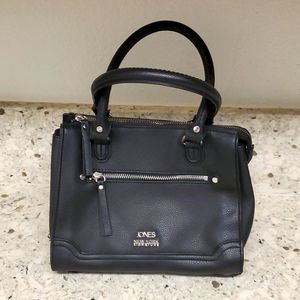Jones New York | Bags | Jones Of New York Black Satchel With Silver ...